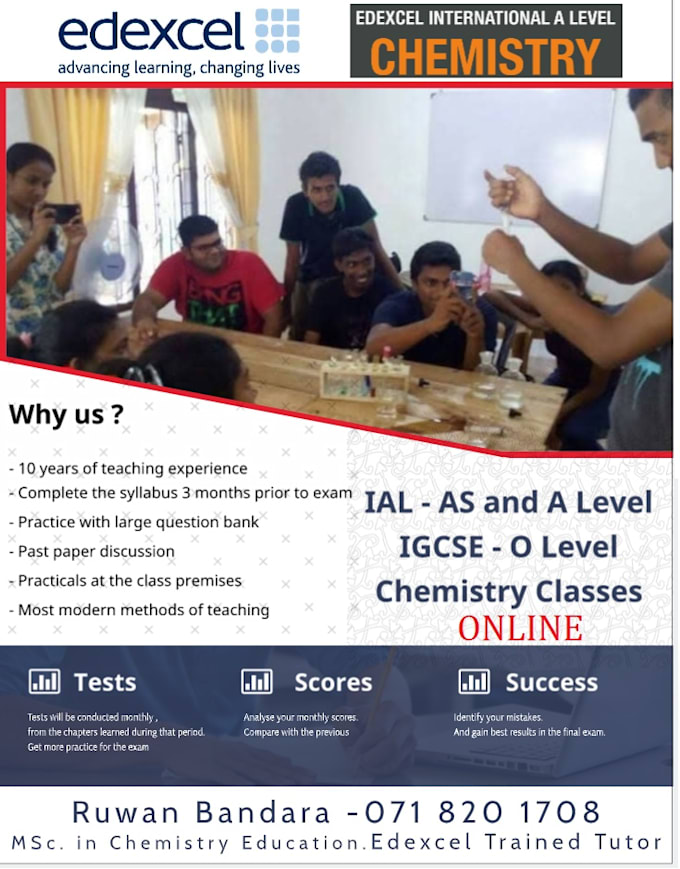 Chemistry classes online ol and al by Ruwanasiri936 | Fiverr