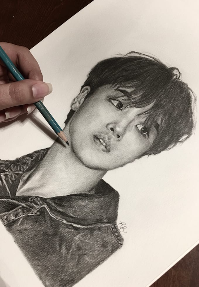 Draw realistic pencil portraits from a reference photo by Racheelbee ...