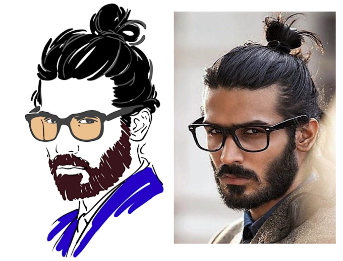 Create flat vector portrait illustration from your photo by ...