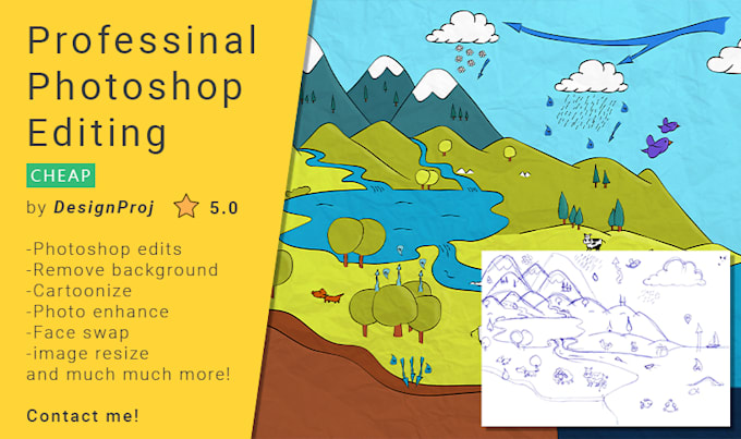 Draw professional vector illustration by Designproj | Fiverr