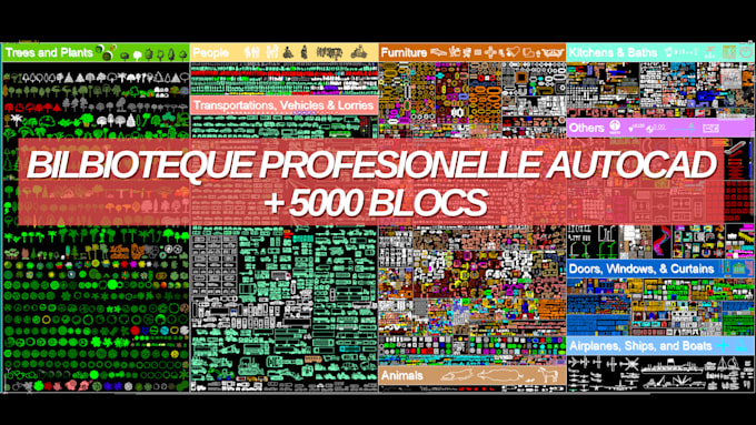 Give you architecture cad block library 5000 blocks by Bconceptarchi ...