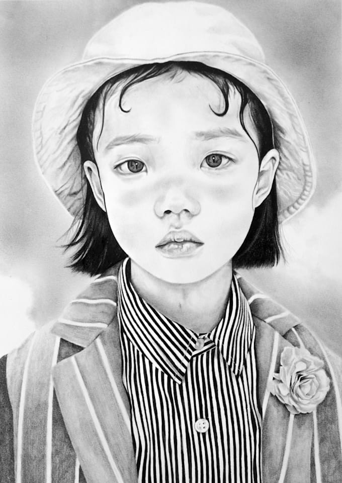 Create a realistic pencil portrait by Kaurifinlay | Fiverr