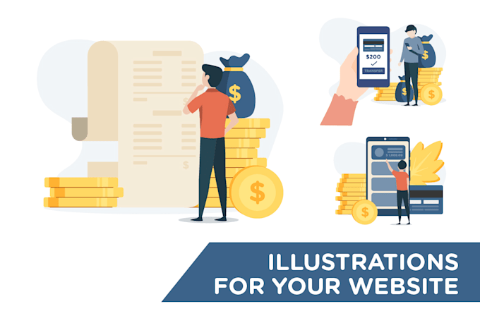 Create custom illustration for your website by Rmdacillo | Fiverr
