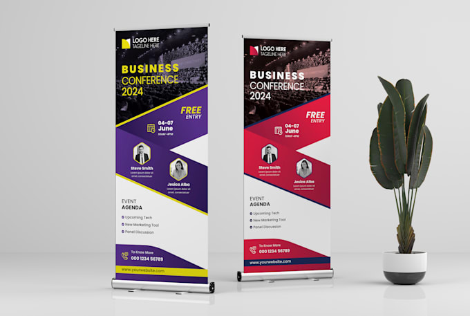 Design creative roll up banner, retractable banner by Artareq36 | Fiverr
