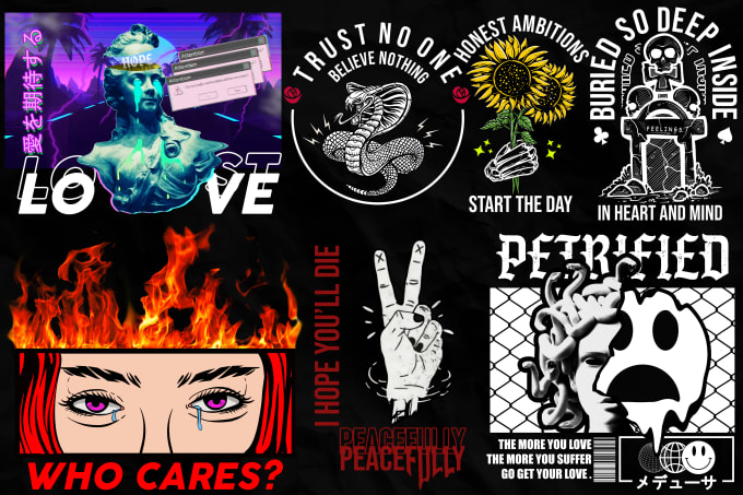 Do Tshirt Design For Unique Edgy Artsy Streetwear By Soliwa Design