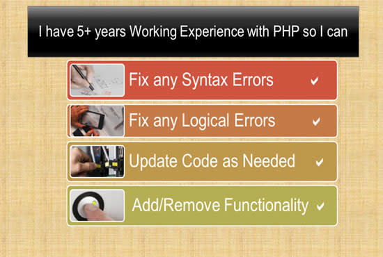 Fix errors and build an attractive website using php by Itsmeleo | Fiverr