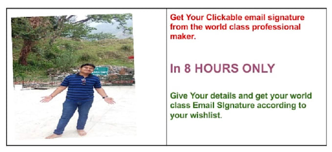 Make a world class clickable email signatures for you by Aayushkg | Fiverr