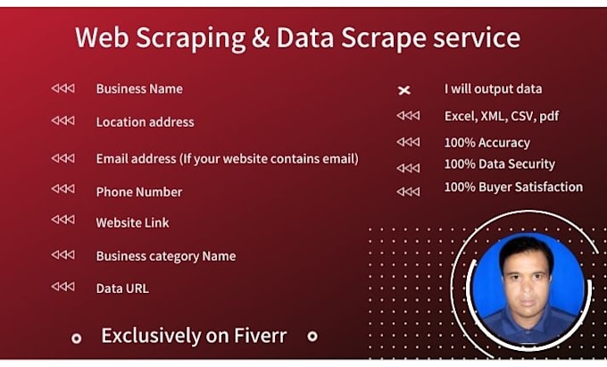Do web scraping data extraction or data collection by Dataenteryexpe | Fiverr