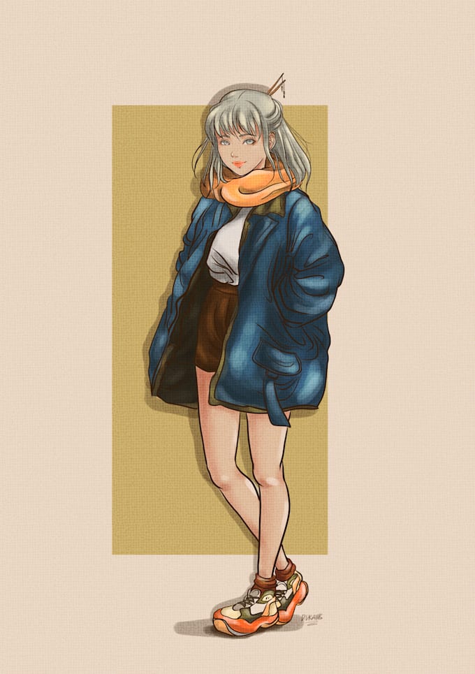 Retro anime style art by D_draws | Fiverr