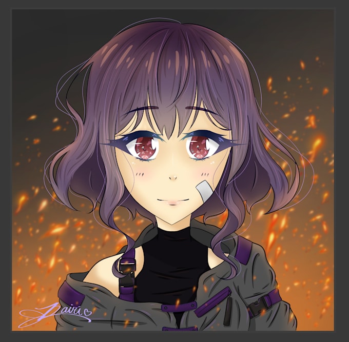 Make your anime self portrait by Kairihanase | Fiverr