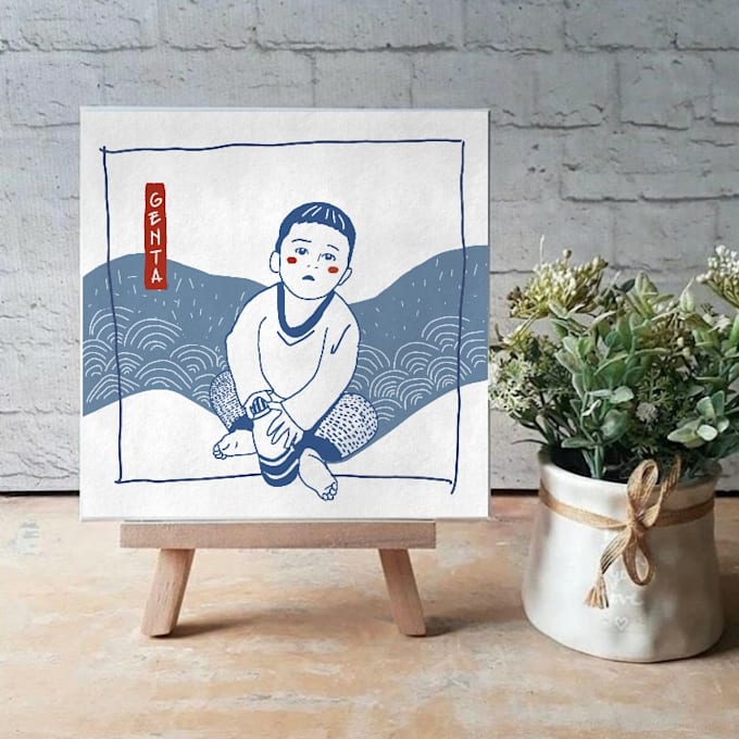 Draw japanese style line art for your portrait by Nikitapravita | Fiverr