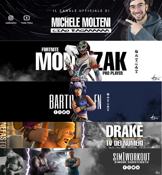 Design epic banner for youtube twitch by Alexgraphic_ | Fiverr