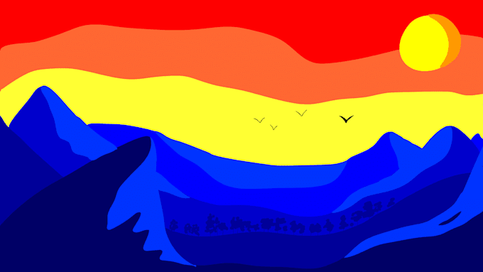 Draw a simple digital background scene by Devan0001 | Fiverr