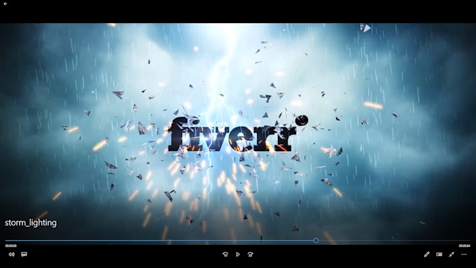 Create cinematic thunder storm lighting rain intro logo by Youtubelogos ...