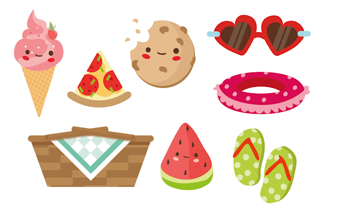 Create simple vector illustrations or an icon set by Lira_arts | Fiverr