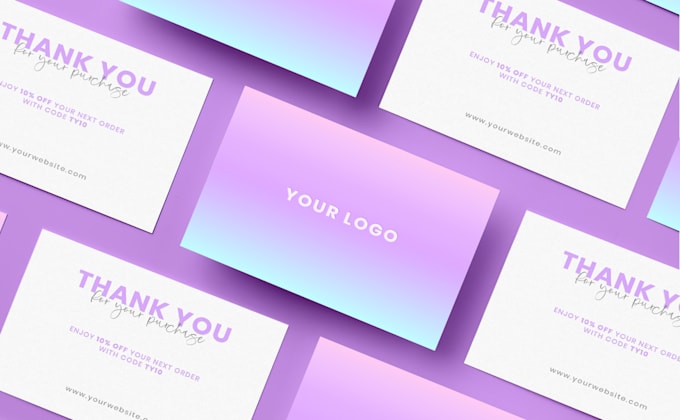 Design thank you cards for your brand by Laninarose | Fiverr
