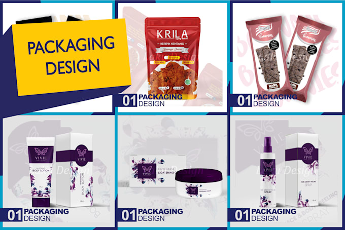 Create an eye catching food and cosmetic packaging by Lakuproject | Fiverr