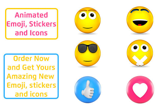 Create animated emoji stickers and icons by Aadimalik | Fiverr