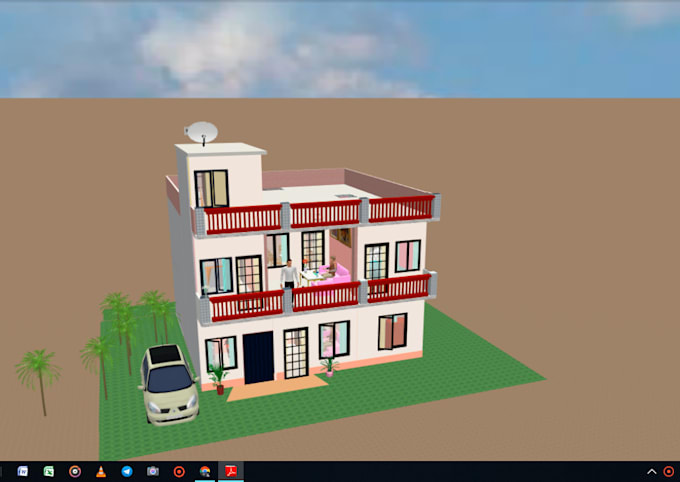 House design 2d and 3d view by Eramitgpl | Fiverr