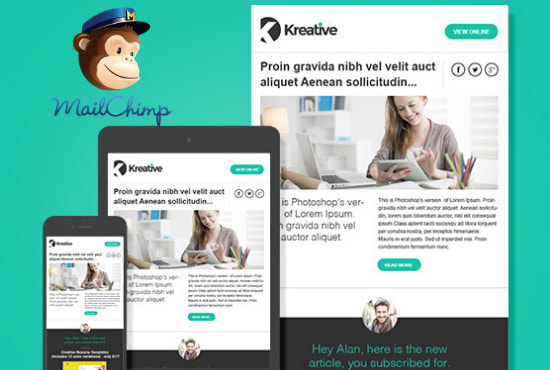 Design responsive mailchimp newsletter template by Victorthe_great | Fiverr