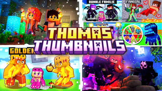 Create detailed professional minecraft thumbnails by Thomasartist | Fiverr