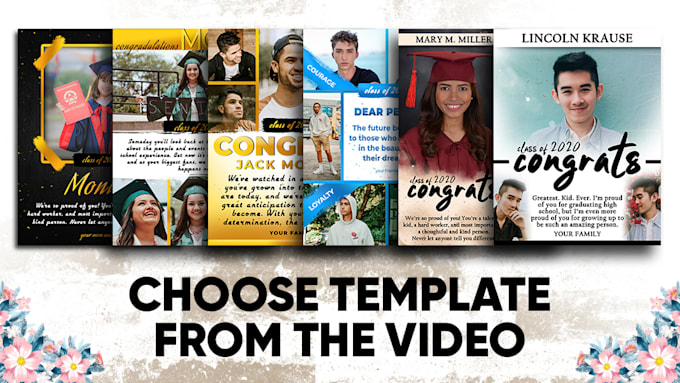 Design graduation invitation or yearbook ad for you by Nikcompany | Fiverr