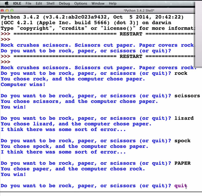 Code a small game using python by Ronnie_singh | Fiverr
