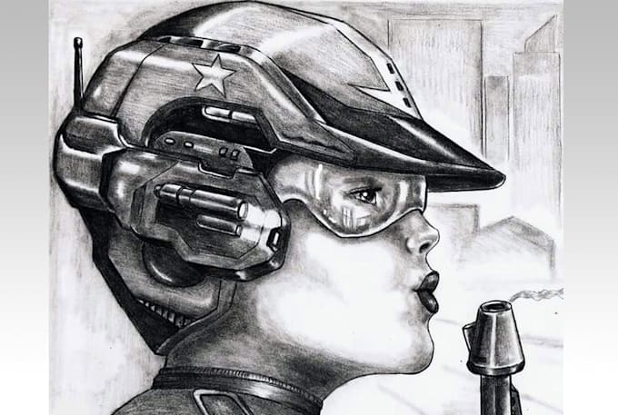 Draw your character or hero in charcoal by Tovitto | Fiverr
