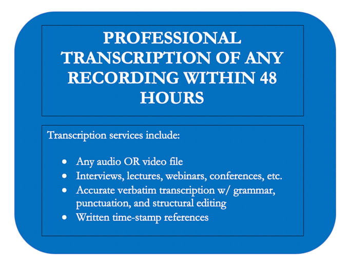 Provide fast and accurate transcription services by Hananmohamedali ...