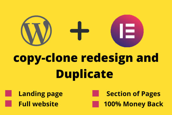 Copy clone and redesign wordpress website using elementor by Sumamaafeef | Fiverr