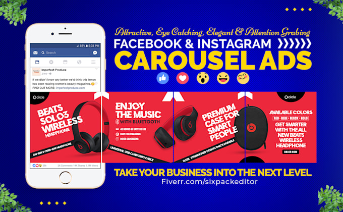 Design elegant instagram carousel post and puzzle grid posts by Sixpackeditor | Fiverr