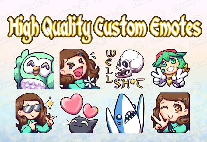 Create awesome custom emotes for your twitch by Dreamabouts | Fiverr