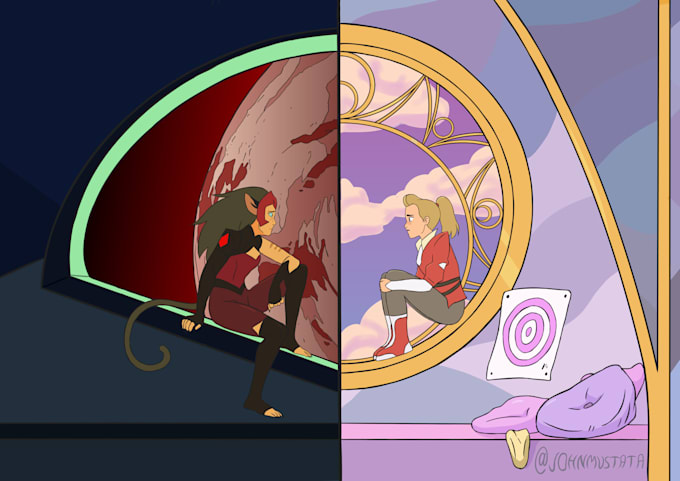 Draw she ra reboot fanart in the show style by Johnmustata | Fiverr