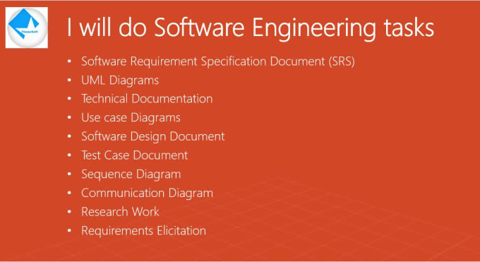 Do software engineering tasks, uml, srs and documentation by Chrisnab | Fiverr