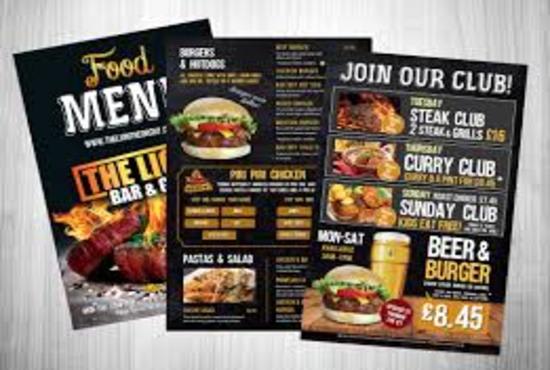 Create a unique professional menu design or innovative food menu by ...