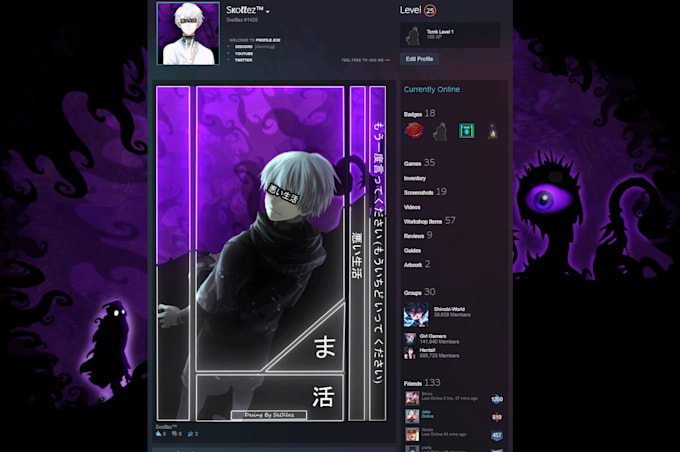 Create custom animated steam artwork or screenshot showcase by Skollez ...