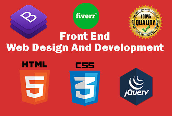 Be your front end web developer, html css bootstrap responsive by ...