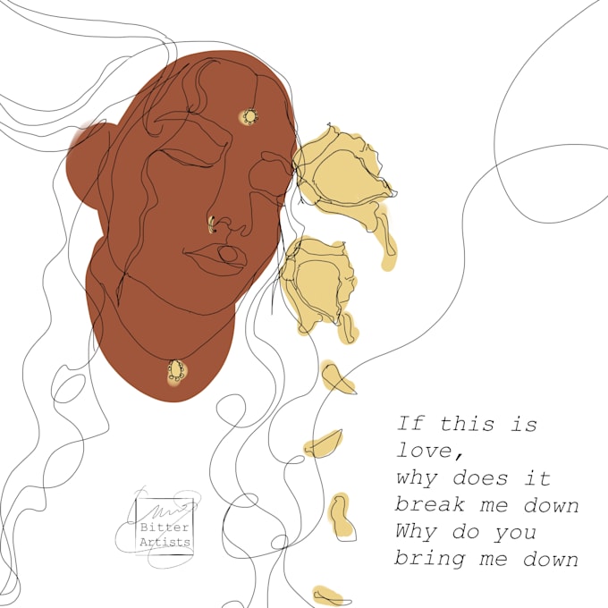 Make line art of you and your words by Gummysart | Fiverr