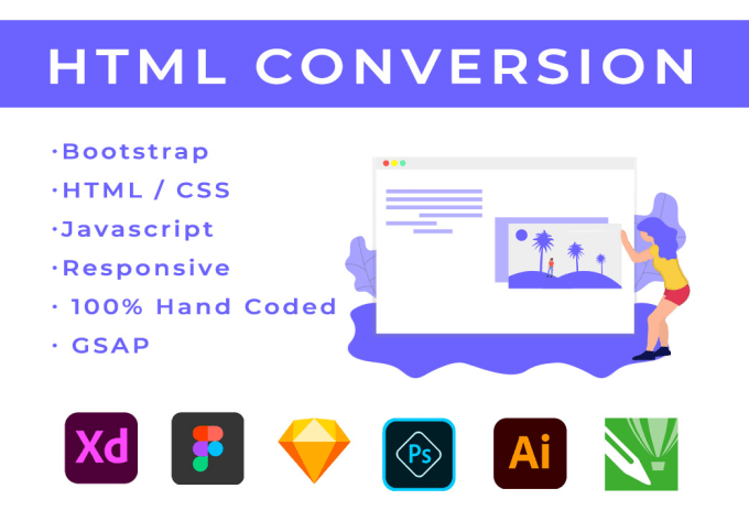 Convert psd , sketch , figma , adobe xd to html by Evolvecode | Fiverr Convert psd , sketch , figma , adobe xd to html by Evolvecode | Fiverr