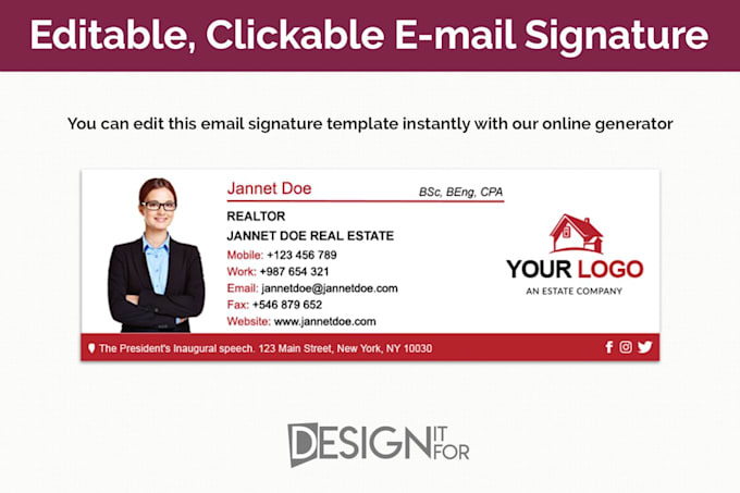 Create world class clickable email signature and first data entry by ...