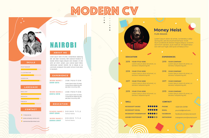Design modern creative resume, curriculum vitae cv by Climactik | Fiverr