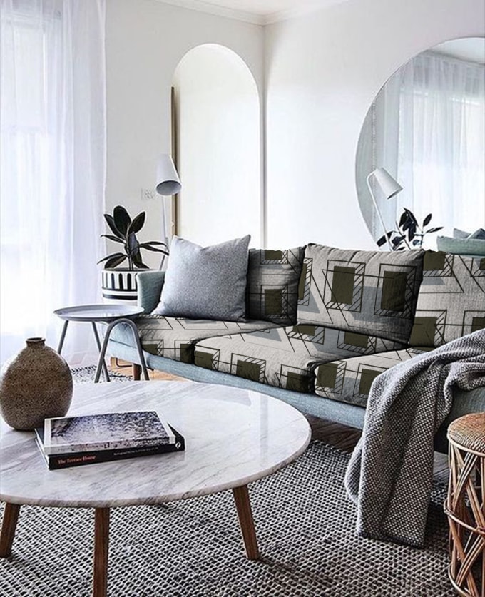 Sofa fabric pattern design by Sumeyyeyldz | Fiverr