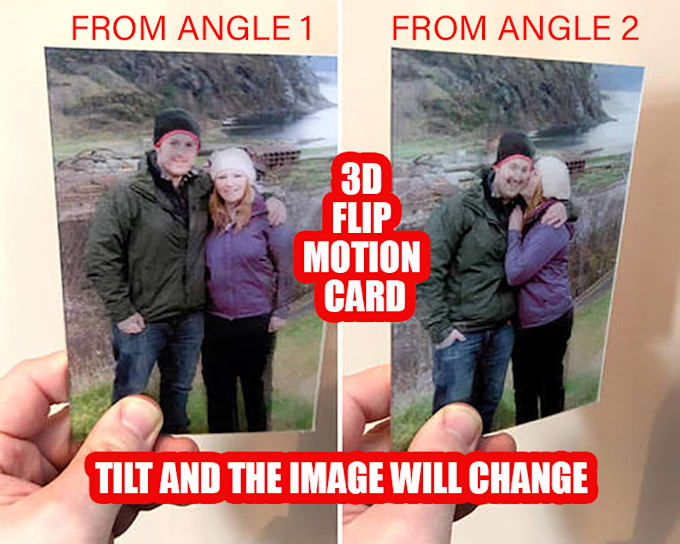 Make lenticular 3d flip motion card morph moving image by Opillusionist ...