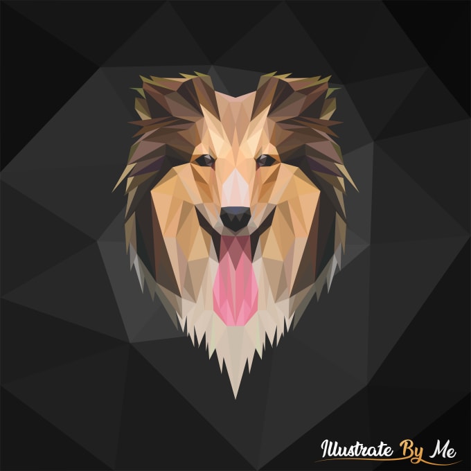 Design your low poly pet portrait by Tahazahid121 | Fiverr