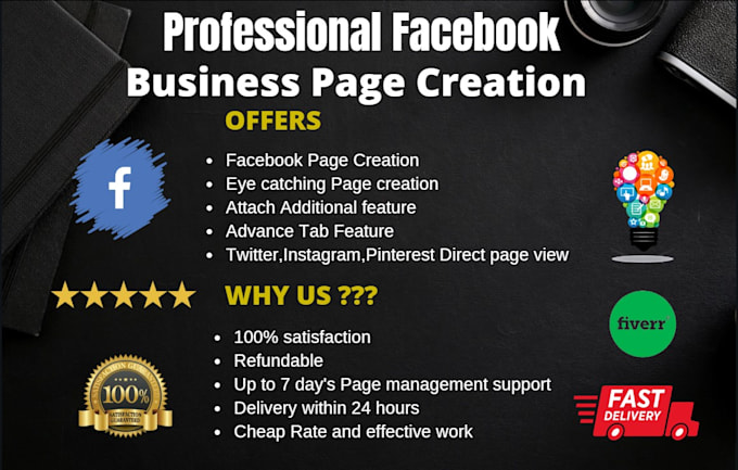 Create professional facebook page with advance tab feature by Arfine ...