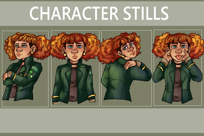 Draw character stills and figures by Cryptixy | Fiverr