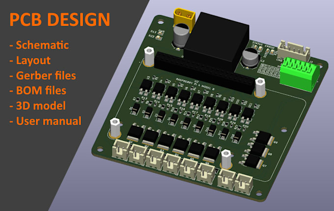 Develop custom pcb design with schematic, layout, gerber and more by Alancarvalho202 | Fiverr