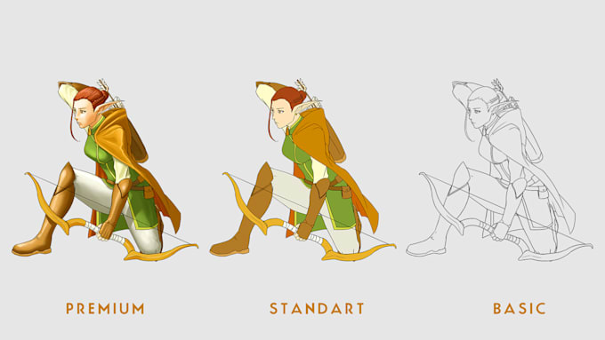 Make a simple and awesome character design for you by Mandaillust | Fiverr