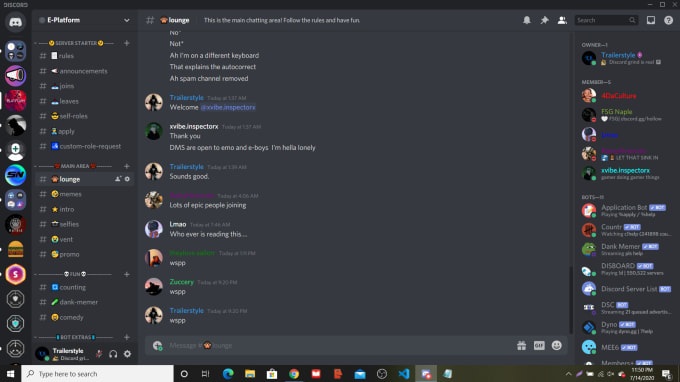 Discord Server Layout