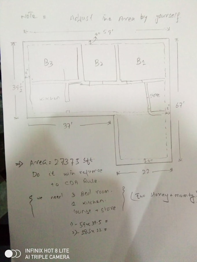 Transform your hand sketch to eye catching autocad drawing by ...